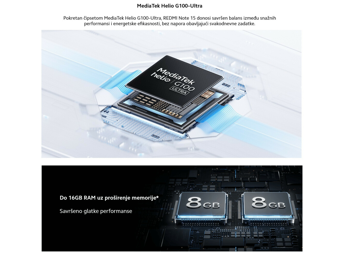 Xiaomi Redmi Note 15 8GB + 256GB, Glacier Blue Mobilni telefon ...