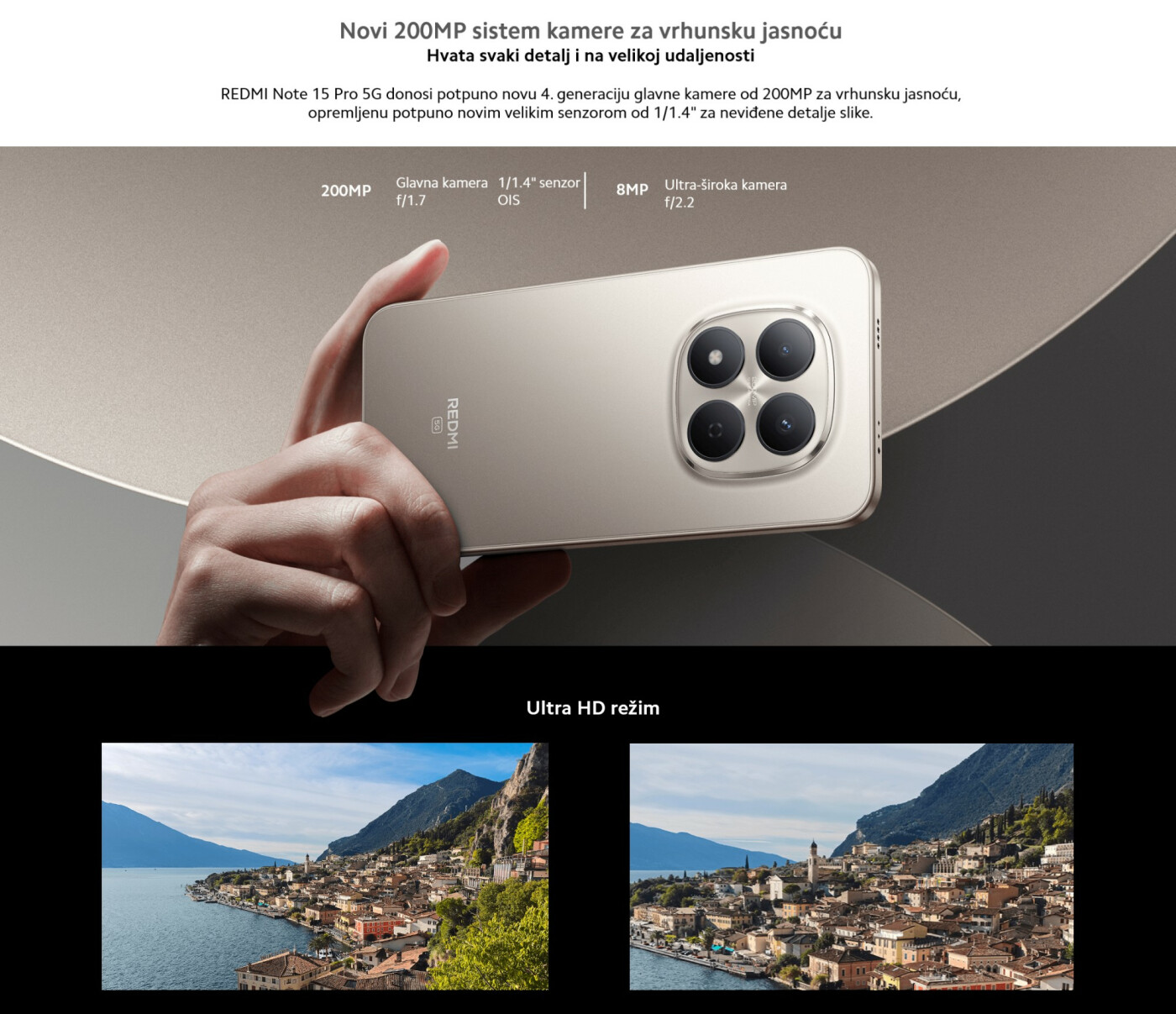 Xiaomi Redmi Note 15 Pro 5G 8GB + 512GB, Titanium Mobilni telefon ...